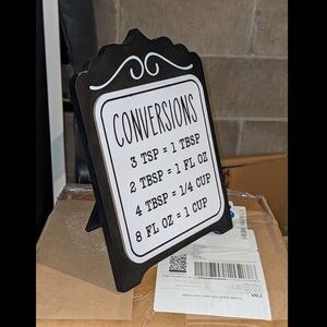 Hobby Lobby | Accents | Fluid Liquid Powder Conversion Chart Black ...